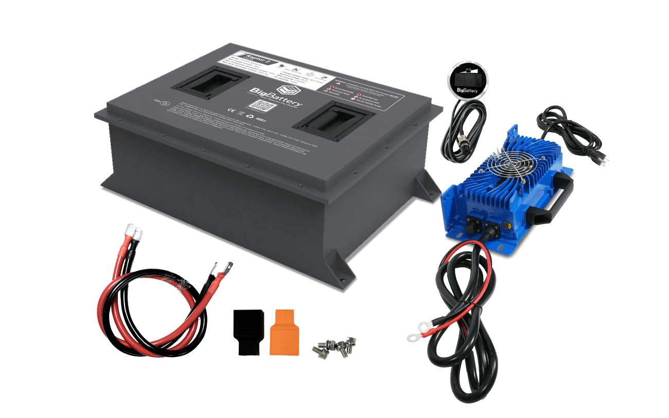 BigBattery Raptor 2 36V Lithium Golf Cart Battery Kit - 3.84kWh LiFePO