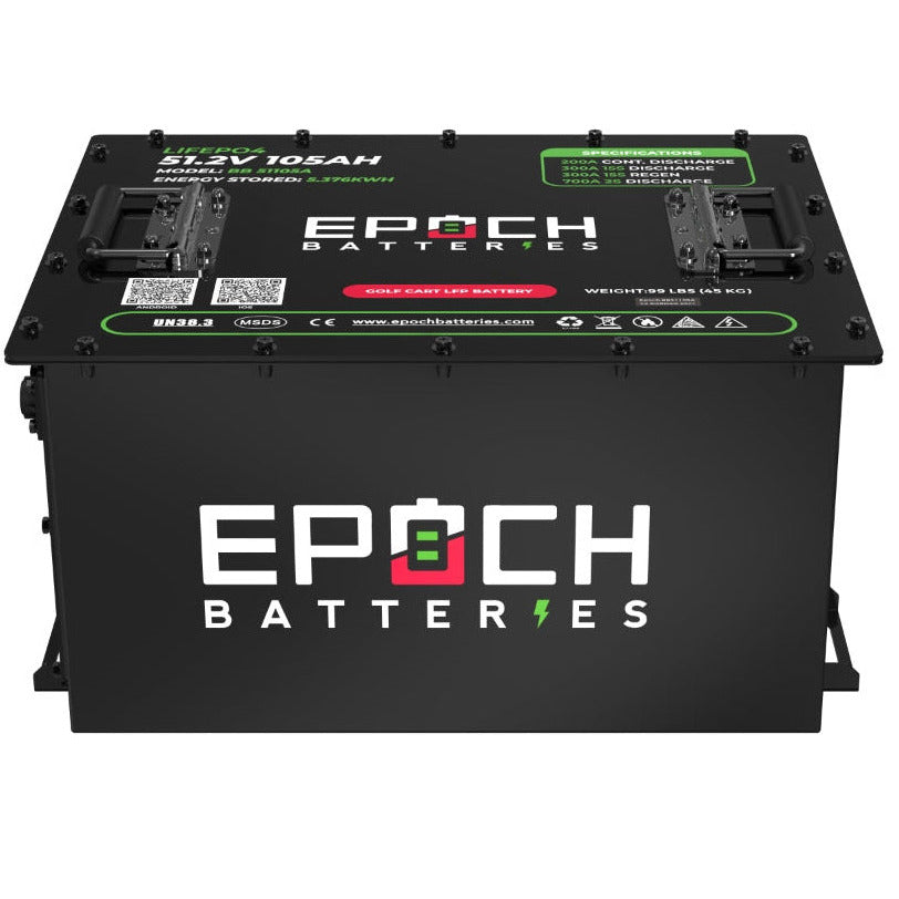 Epoch 48V 105Ah LiFePO4 Golf Cart Battery Conversion Kit | EZGO Club C